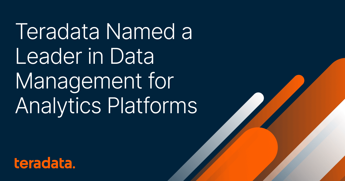 Teradata Leads in Data Management for Analytics | Teradata