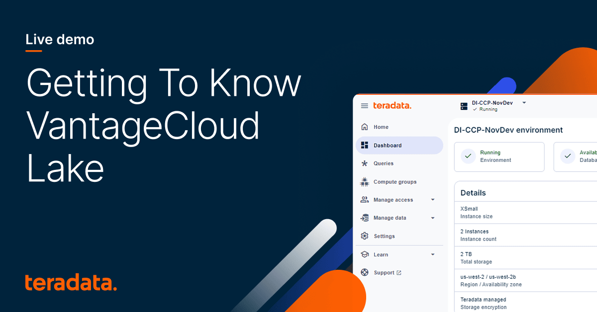 Getting To Know VantageCloud Lake | Teradata